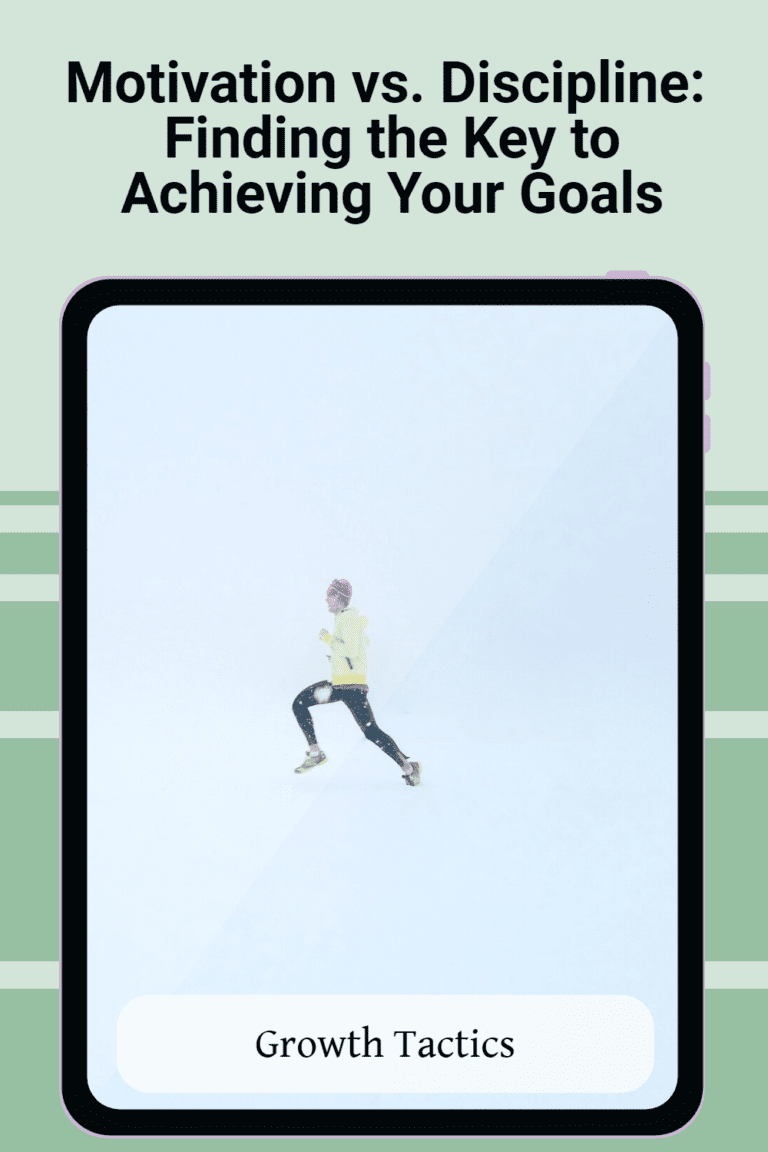 Motivation vs Discipline: Finding the Key to Achieving Your Goals