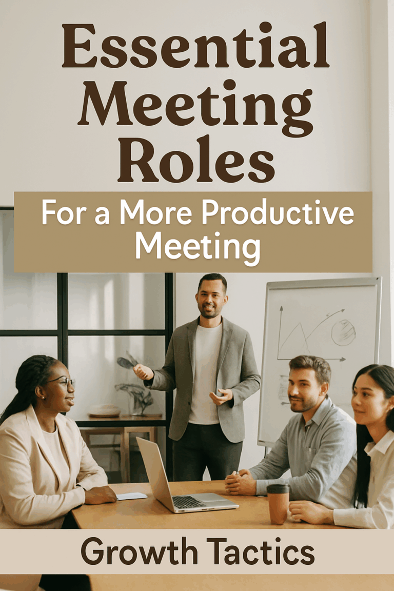Essential Meeting Roles For a More Productive Meeting