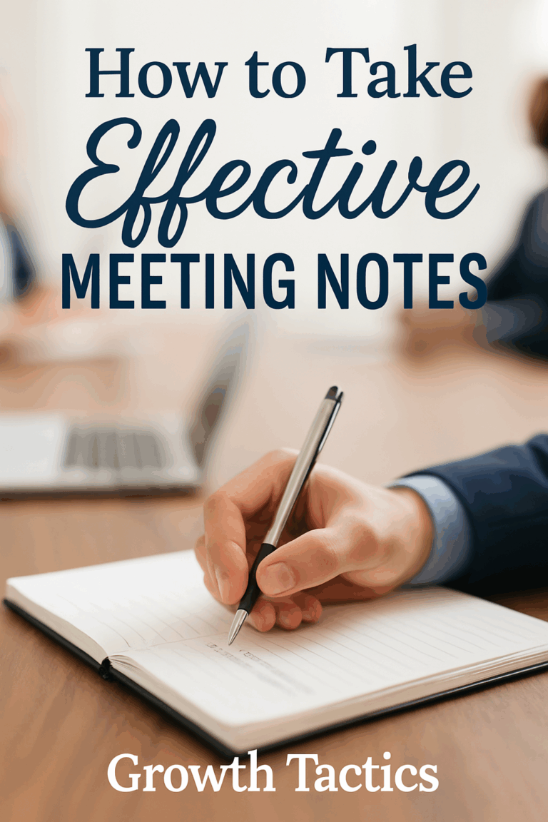 How to Take Effective Meeting Notes